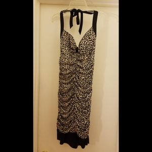 XOXO | Dresses | Black Leopard Print Halter Dress | Poshmark